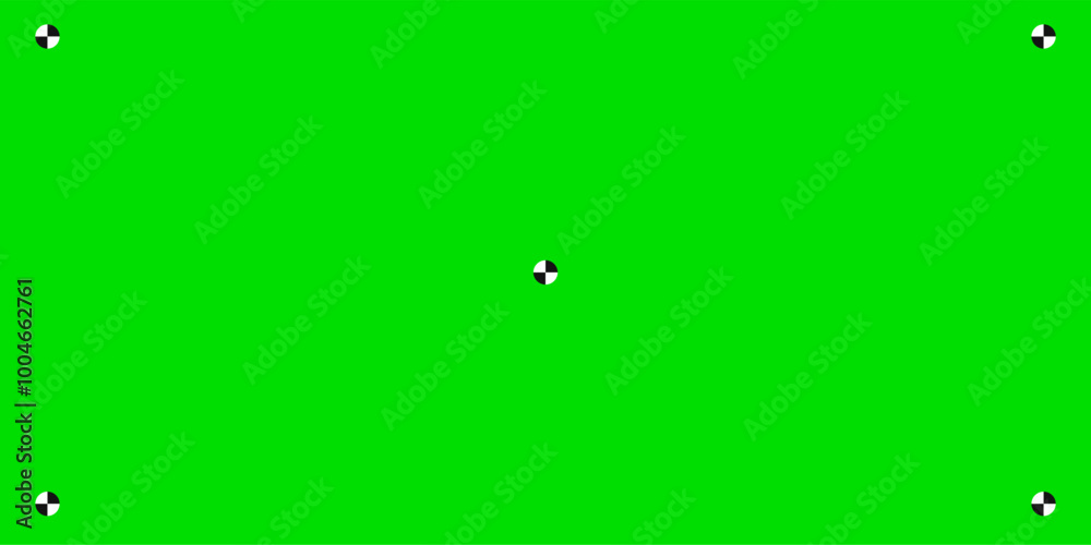 Green screen chroma key background, viewfinder camera frame, video film ...