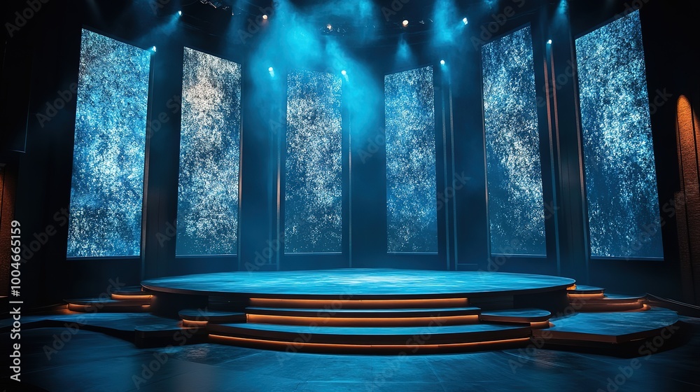 Create a stage design visual effect for an immersive theater ...