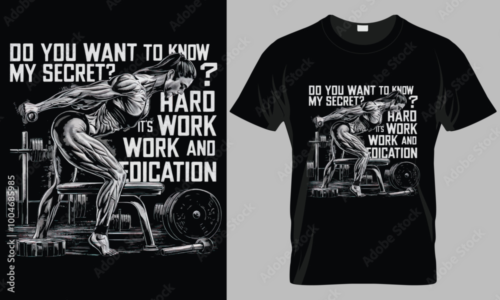 Do you want top know my secret its hard work - Fitness typography ...