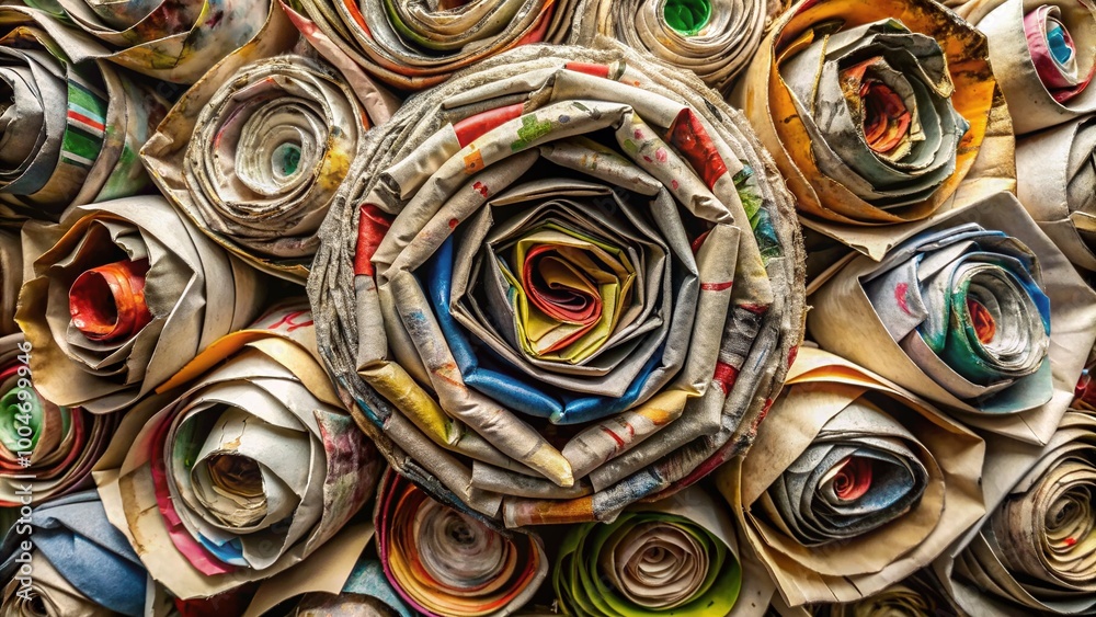 Crinkled newspaper pages transformed into unique DIY paper mache ...