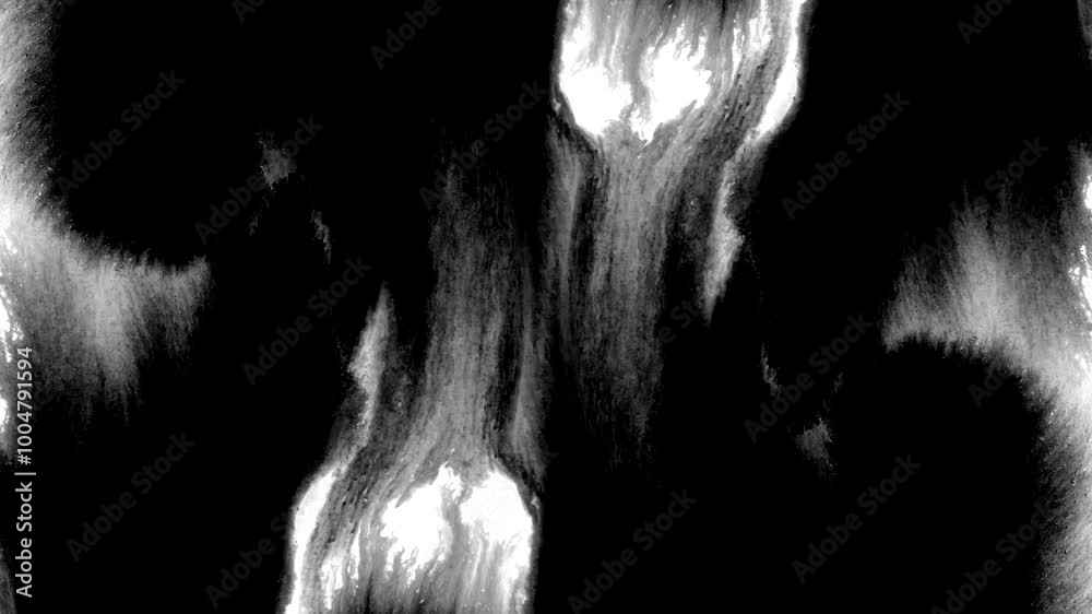Black ink artistic flow splatter spots spills white paper beautiful ...