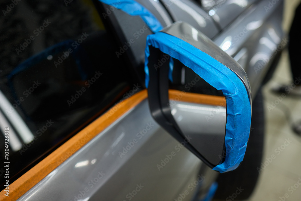 In an emergency, cover broken car window with duct tape for a quick ...