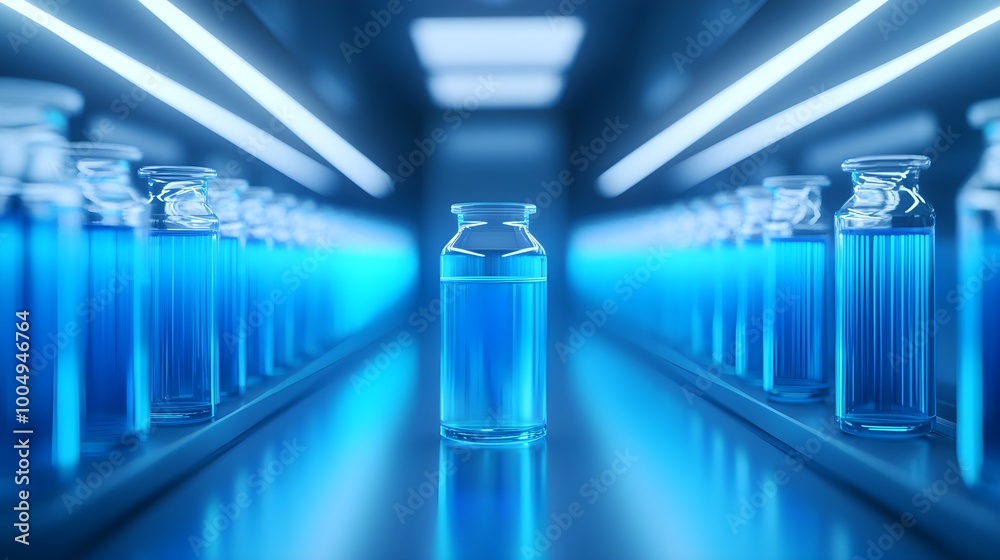 Futuristic kitchen lab, AI-controlled arms testing food samples ...