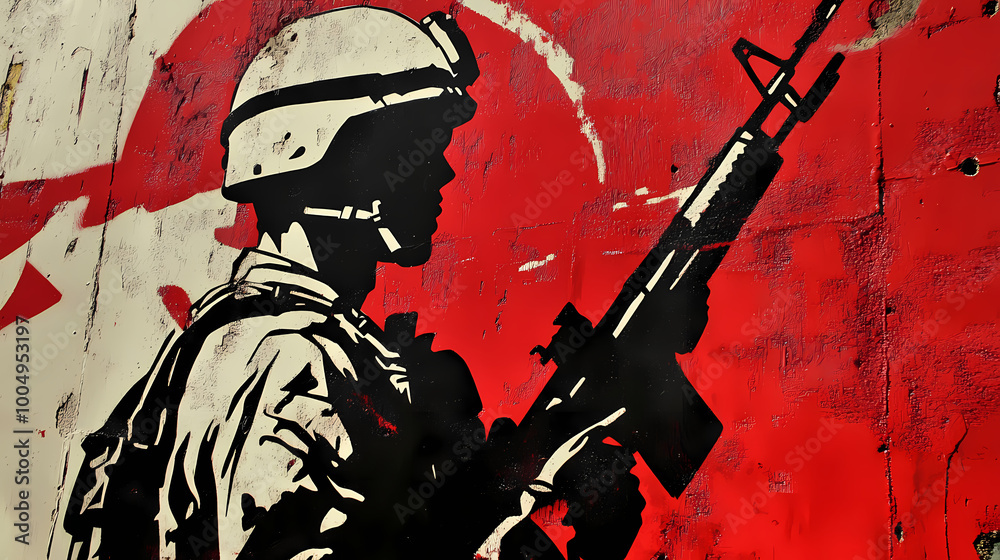 Poster Stencil art urban commando a bold stencil art piece military ...
