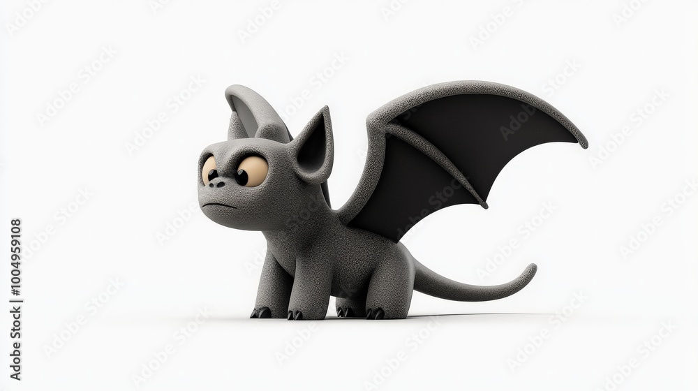 Cute Grotesque Gargoyle: A charming 3D render of a baby gargoyle ...