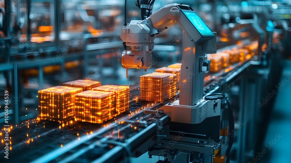 Automated machines with 3D sensors, inspecting packaged goods for ...