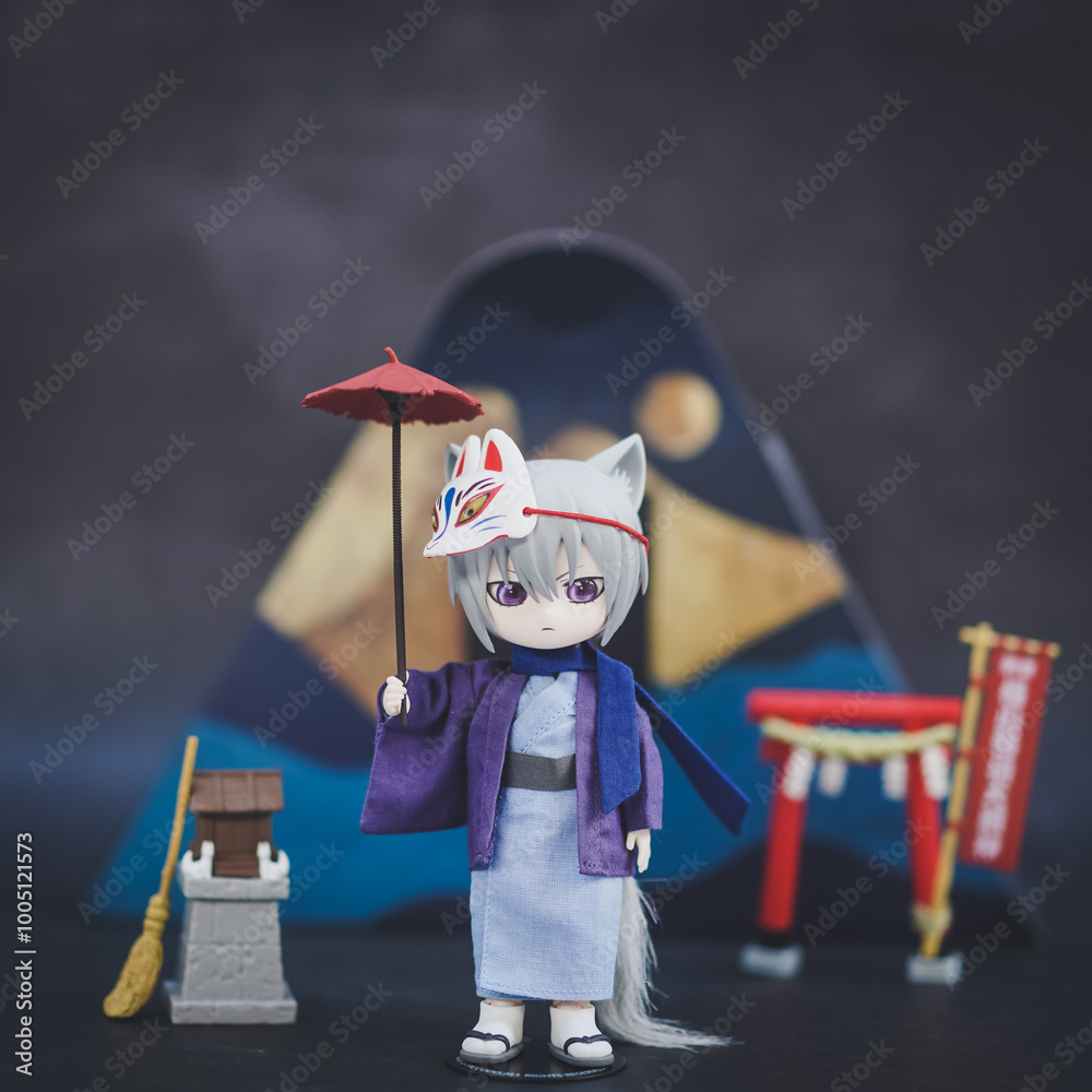 BKK-Sep 29, 2024 : A Japanese Anime Character Toy Figure Action Doll of ...
