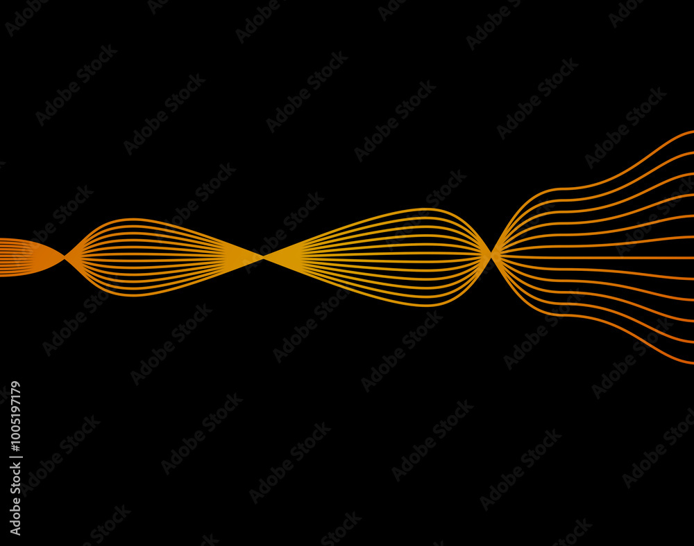 Abstract orange musical sound waves. Royalty high-quality free stock ...