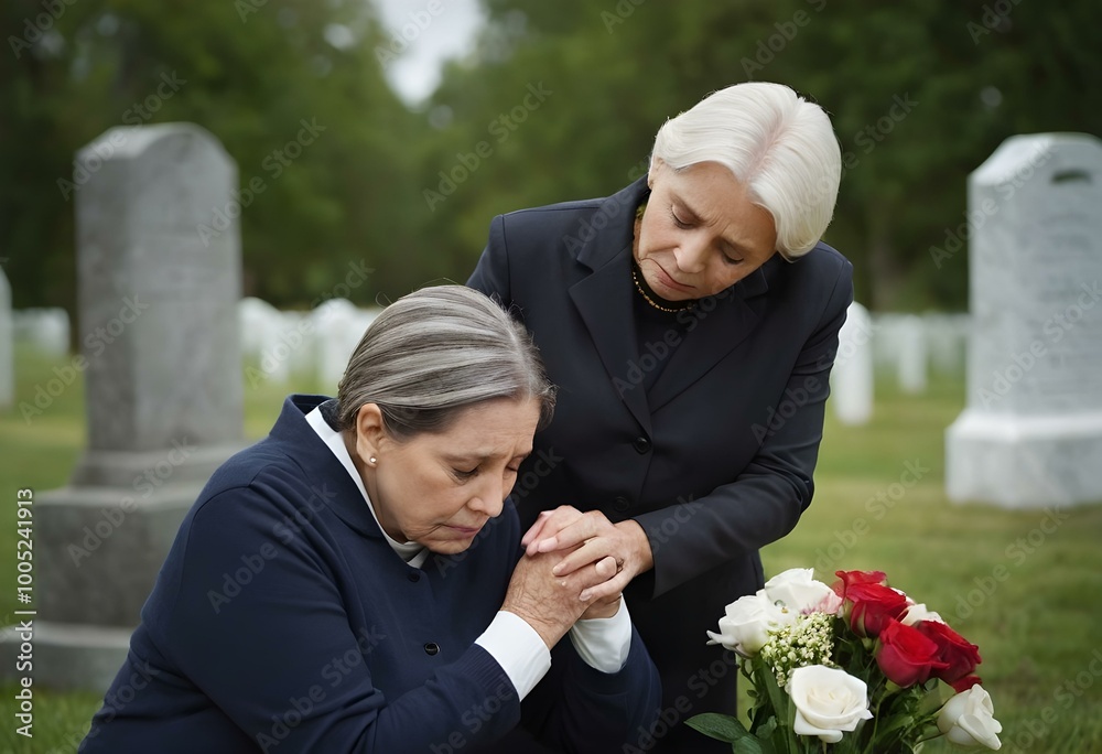 Portrait of sorrowful senior woman grieving over loss of loved one ...