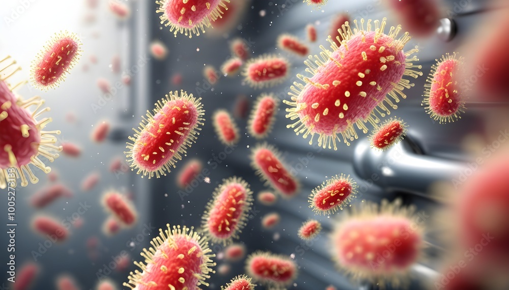 Close-Up Exploration of Bathroom Germs on Air Vent, Revealing Hidden ...