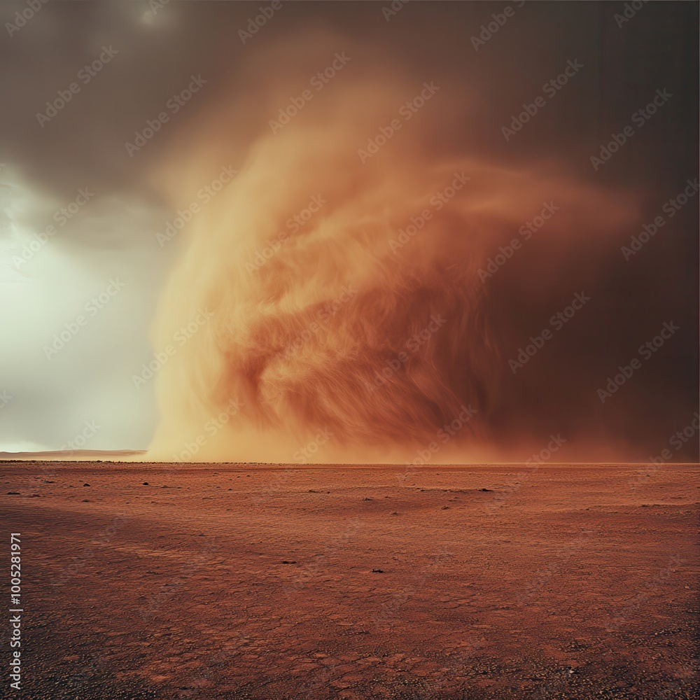 Mesmerizing Sandstorm in the Desert: Awe-Inspiring Natural Phenomenon ...