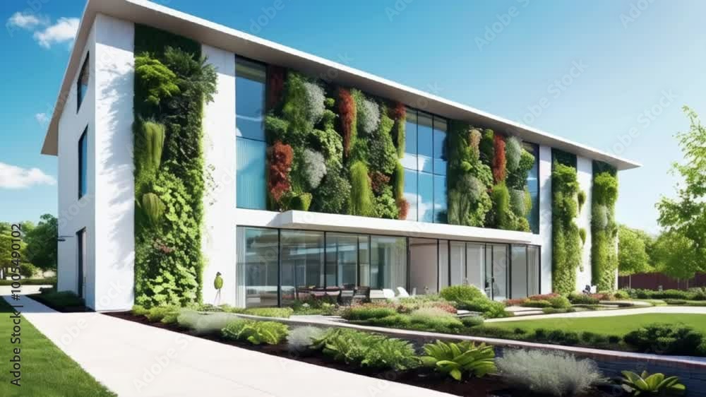 A modern architectural building with a sleek design features multiple ...