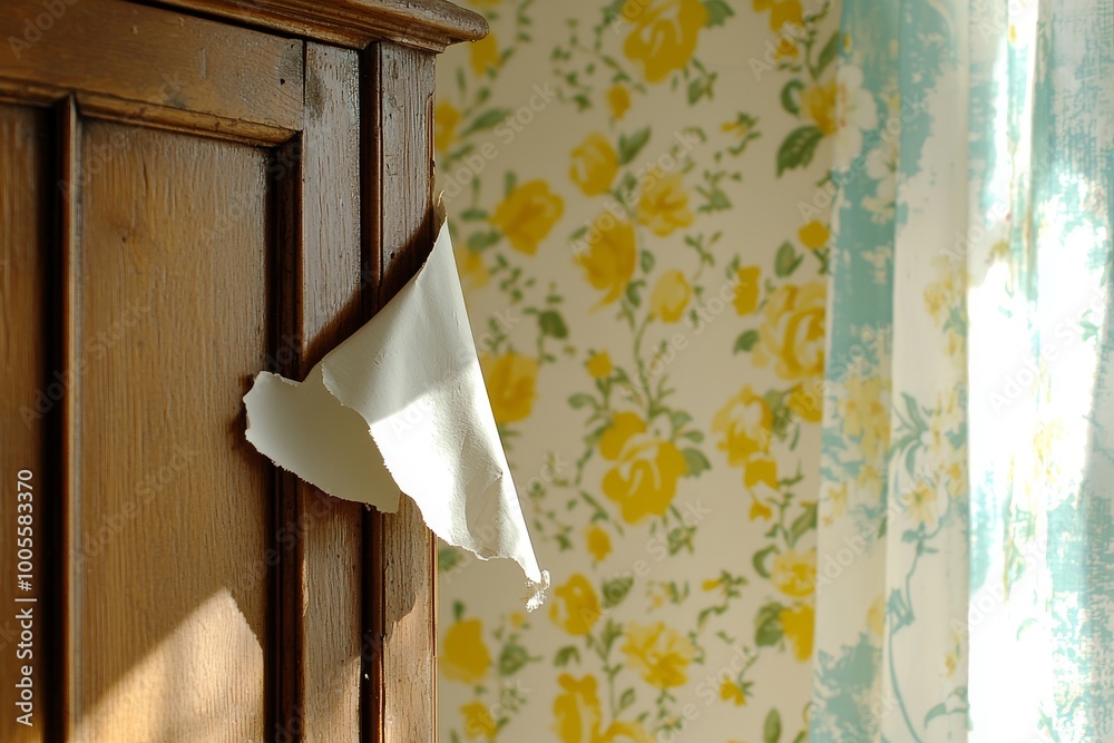 The wallpaper seam on damp walls needs to be repaired, as well as the ...