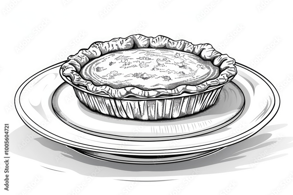 Coloring book illustration of a Thanksgiving Day scene featuring an ...