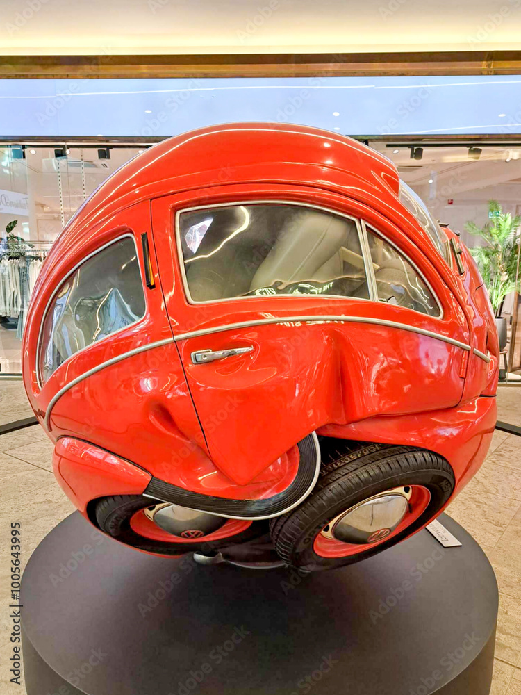 Beetle Compressed Sphere spherical transformation red volkswagen by ...