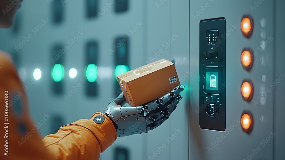 Robotic Arm Placing Package into Smart Delivery Locker for Efficient ...