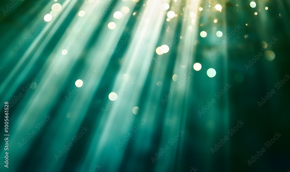 Bright green glow creates a noticeable lens flare effect in dark ...