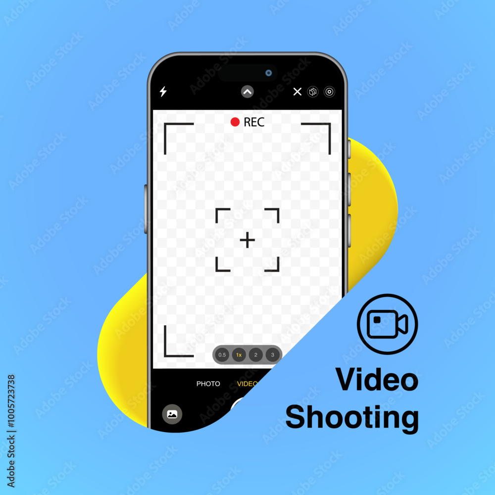 Smartphone Video Shooting Template for Camera App Video Recording ...