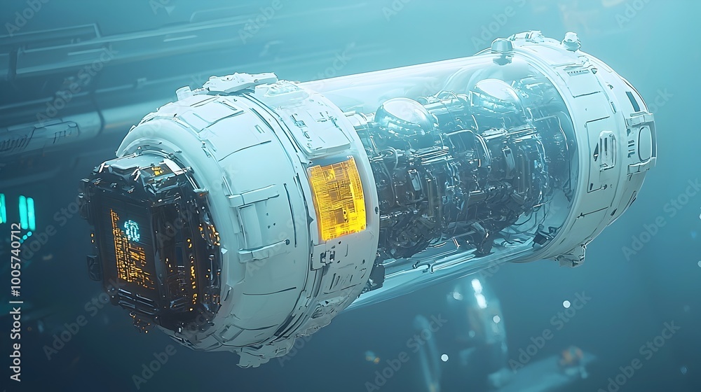 Transparent Oxygen Generator Device in Futuristic Spaceship Cleaning ...