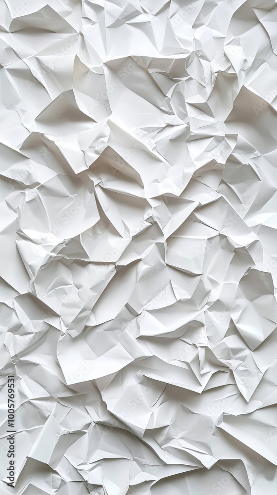 Subtle crumpled paper texture in soft white, evoking a tactile, organic ...