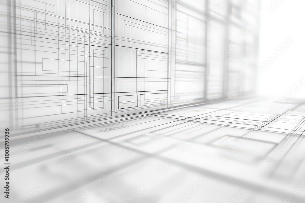 Clean, minimalist wireframe of website homepage, showing outlines of ...