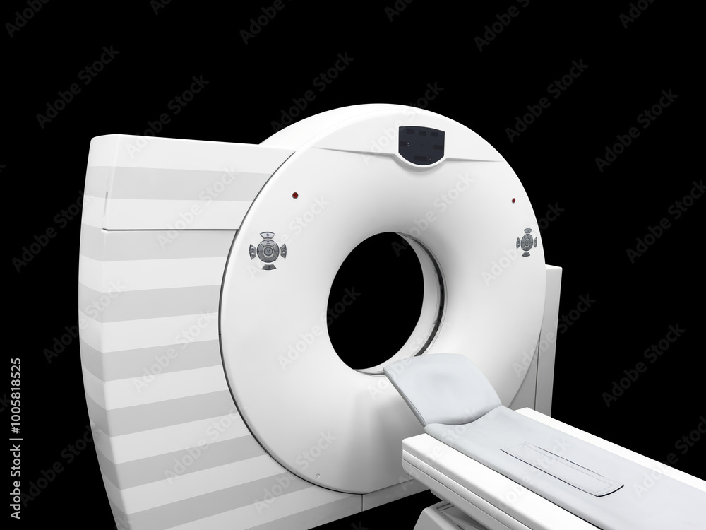 CT Scan( Computer Tomography ) isolated on black background. Multi ...