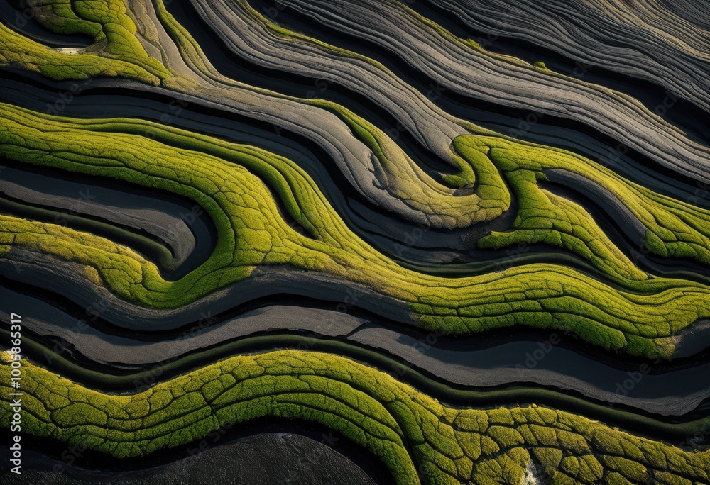 intriguing close distinct natural asphalt patterns showcasing unique ...