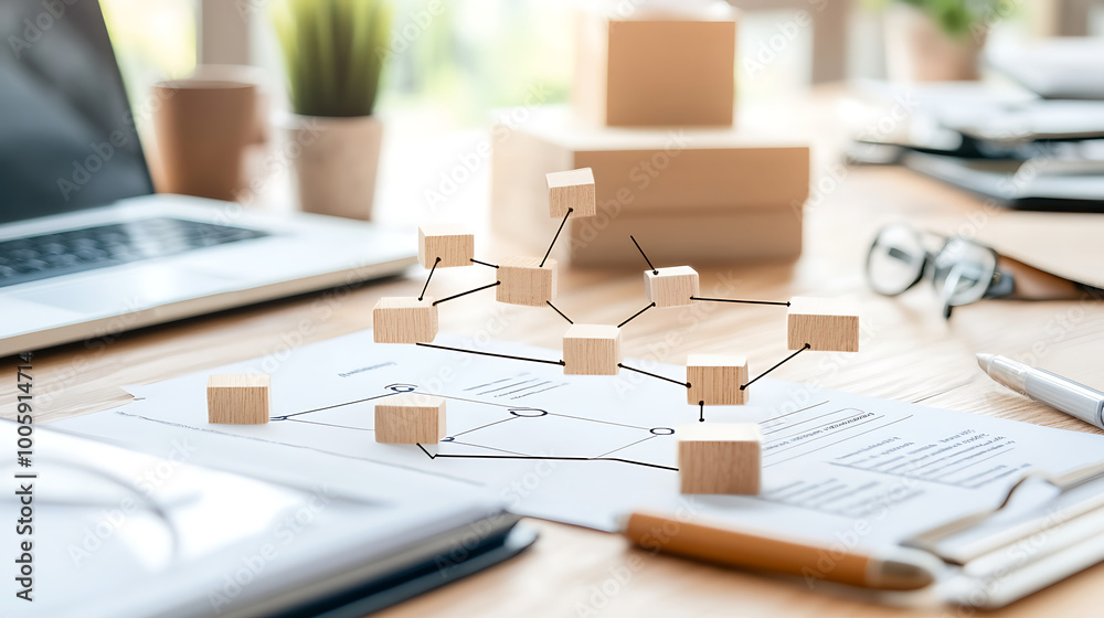 Conceptual image of a flowchart merging with a meeting agenda, roles ... Conceptual image of a flowchart merging with a meeting agenda, roles ...