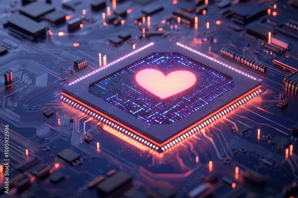 Innovative chip architecture with integrated circuit text. Visual ...