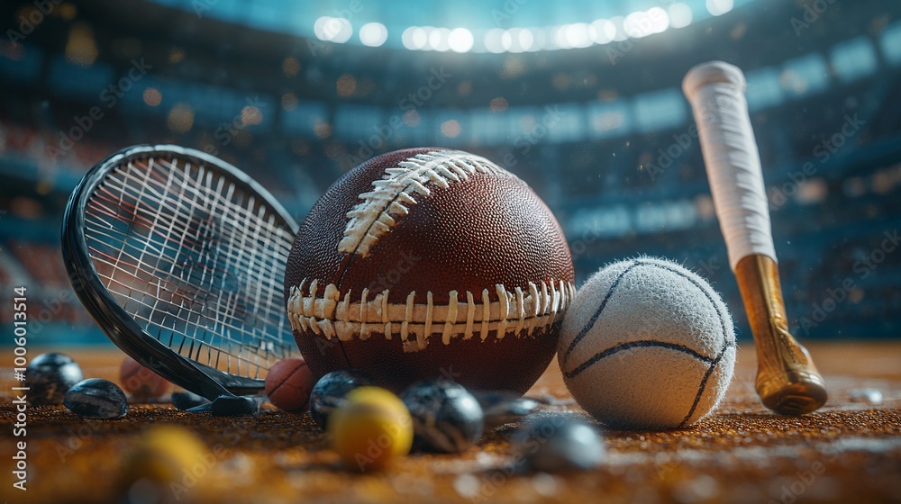 Celebrate National Sports Day with realistic sports gear: cricket bat ...