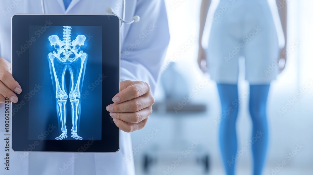 2409_356.a female orthopedic doctor explaining the healing process of a ...