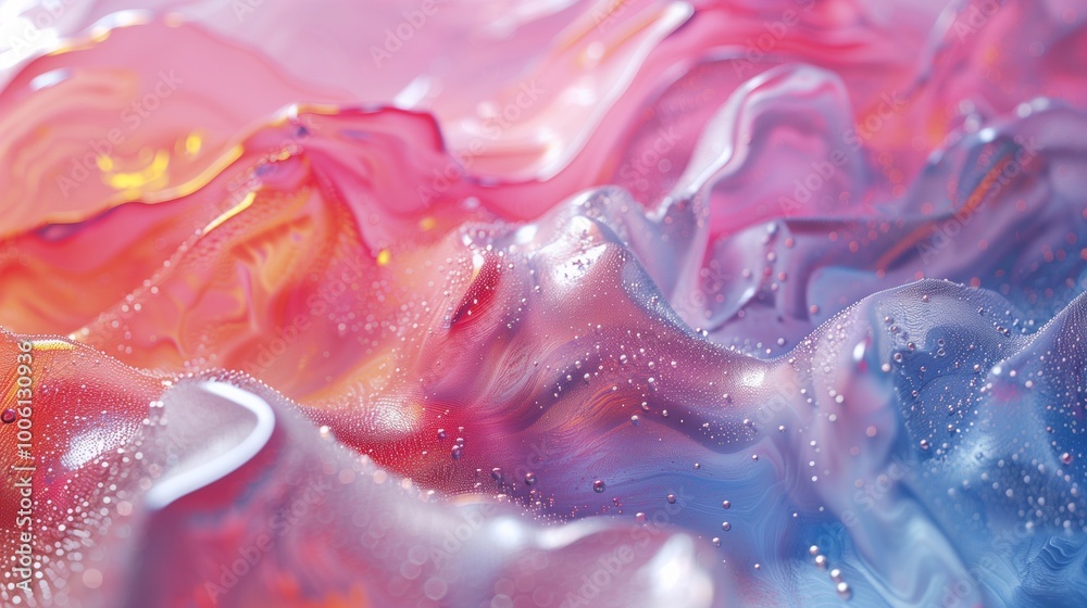 Rich colors blend harmoniously in fluid patterns, revealing stunning ...