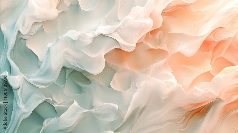 Soft, pastel-colored blobs of paint slowly merging together, creating a ...