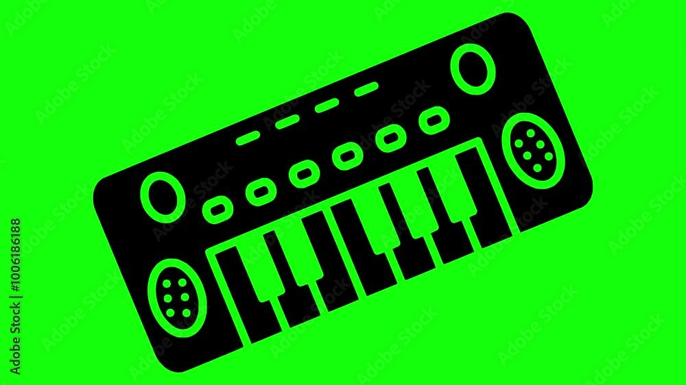 music illustration piano silhouette keyboard logo instrument icon ...