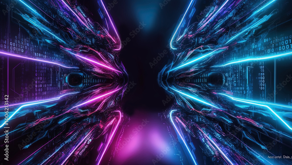 Digital background for tech, AI, data, audio, graphics, and more ...