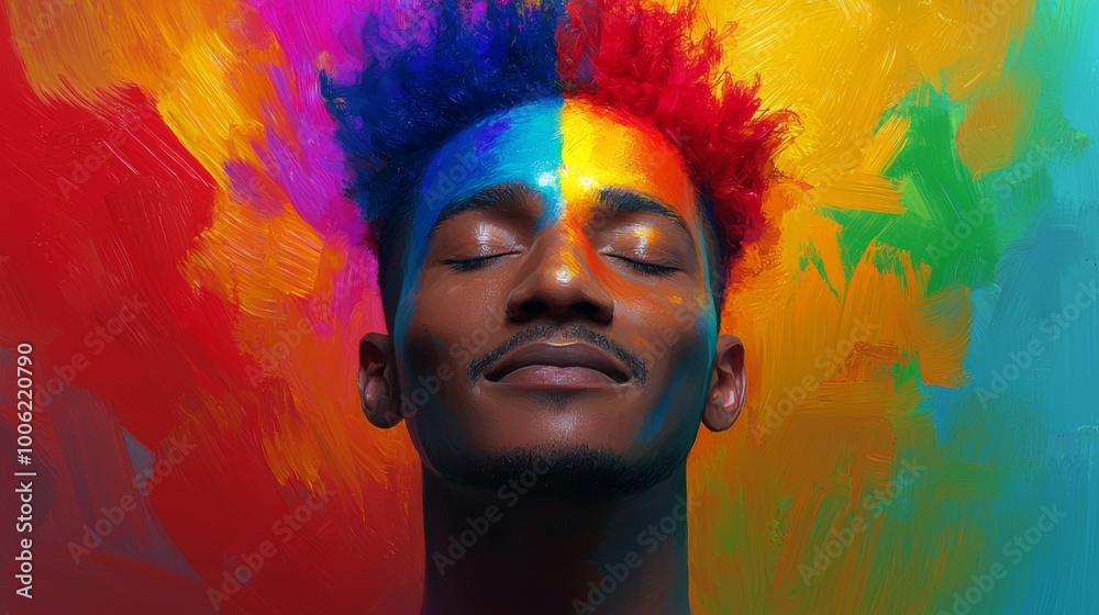 Celebration of Identity, vibrant African American transgender men with ...