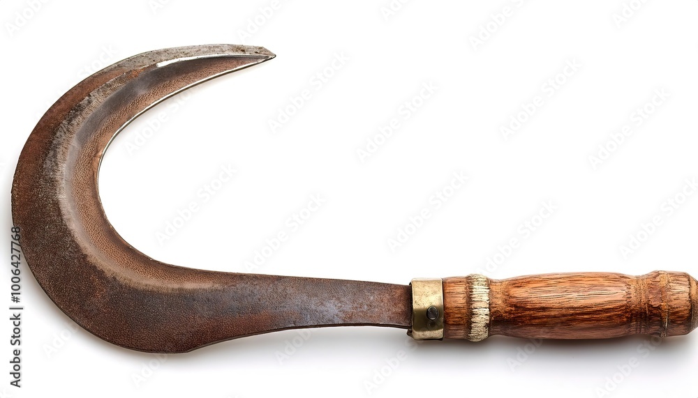 sickle, bagging, reaping or grass hook is a single handed agricultural ...
