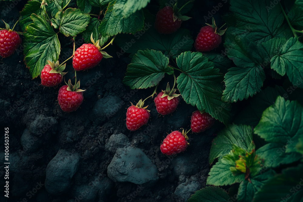 The photo capturing fruit-bearing plants and vegetable garden thriving ...