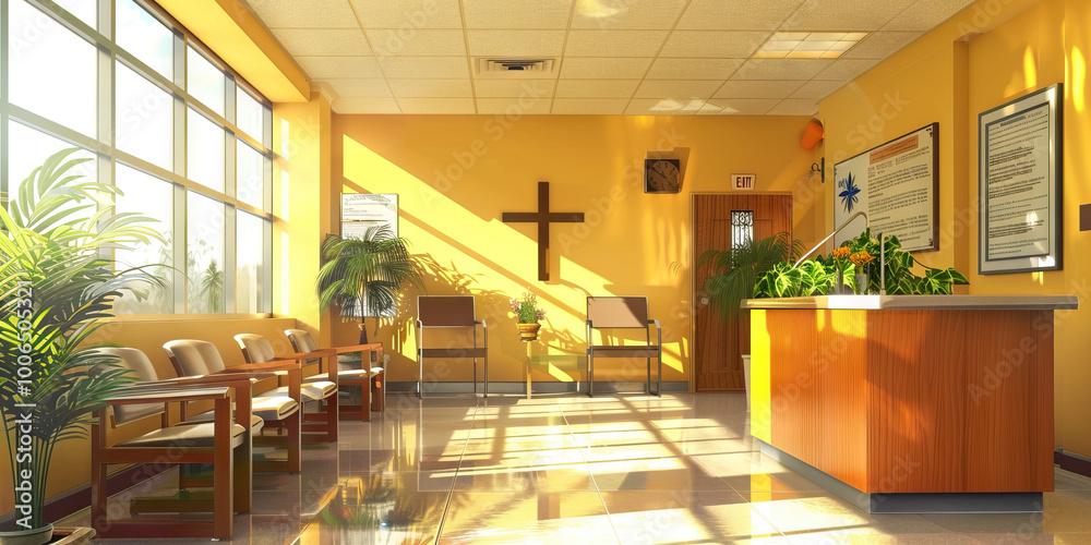 Hospital Chaplain's Office Wall: Displaying spiritual support resources ...