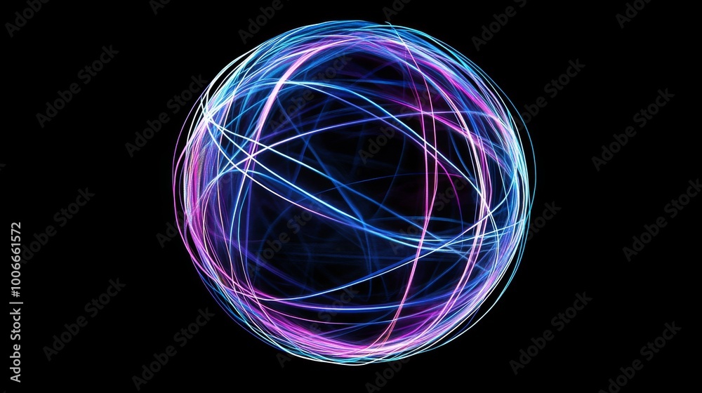 Animated neon ball with live textures. Live textured balls emit neon ...