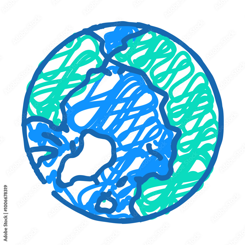 arctic ocean map doodle icon sketch vector. arctic ocean map sign ...
