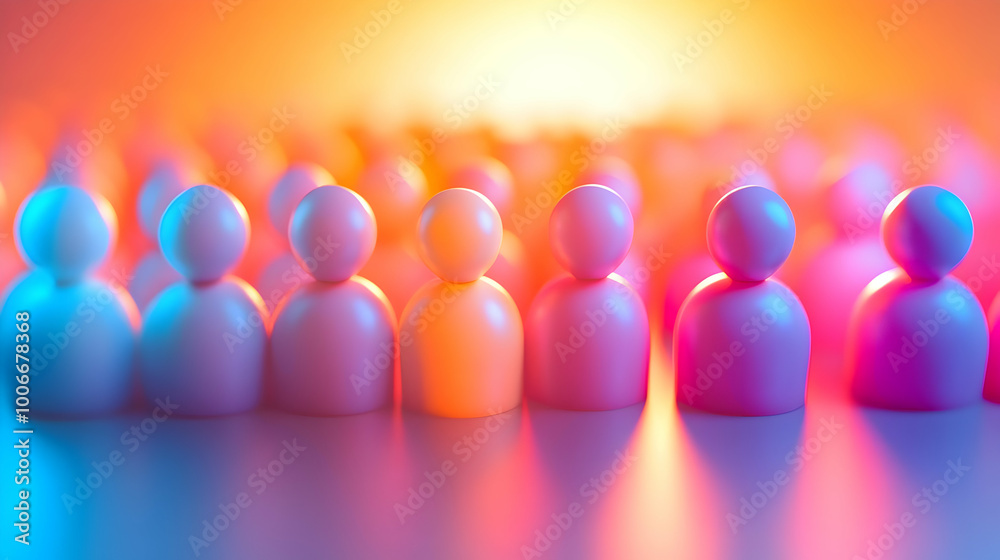 Futuristic 3D Glossy Gradient Background with Glowing Leadership ...