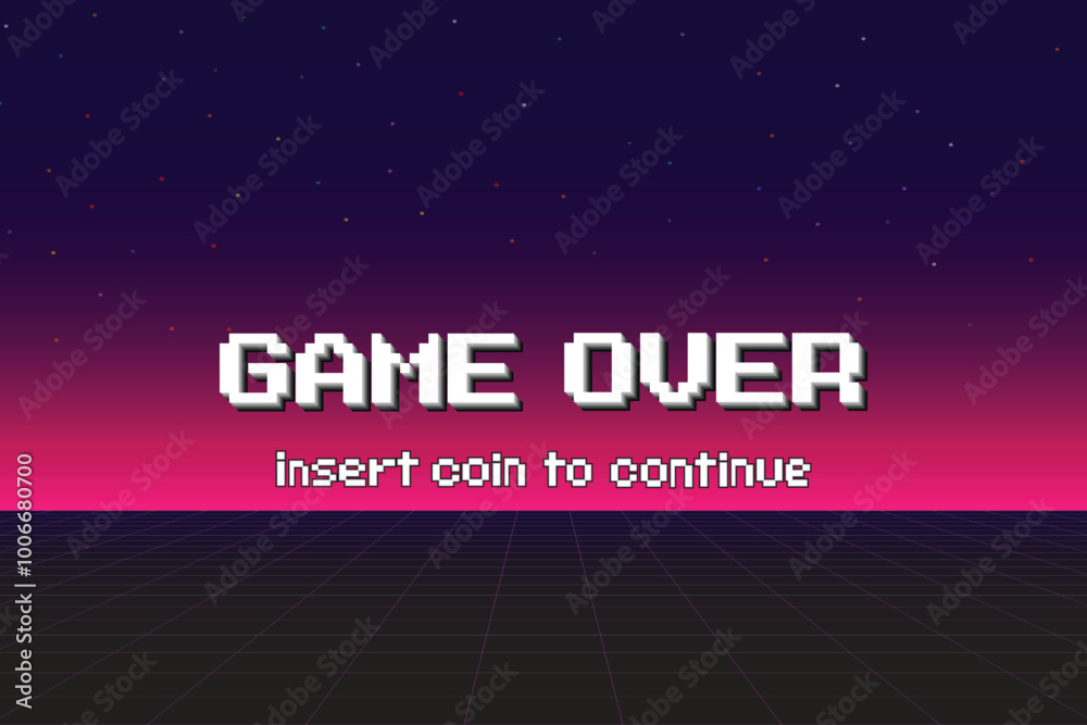 Game Over, Retro games for game assets in retro futuristic sci-fi ...