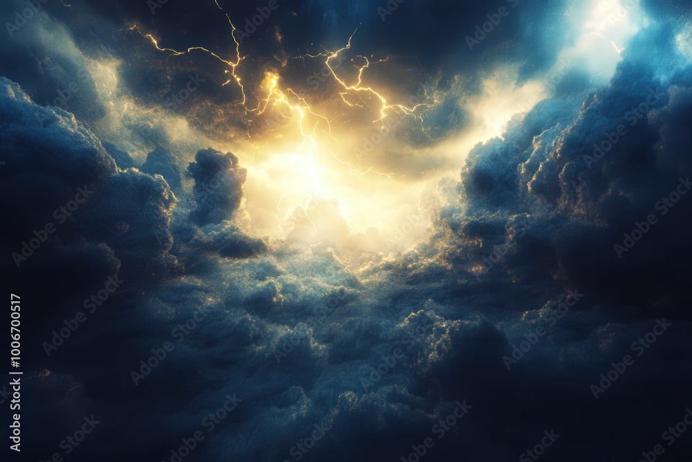 Through the Storm, a Light: A dramatic, almost otherworldly sky scene ...