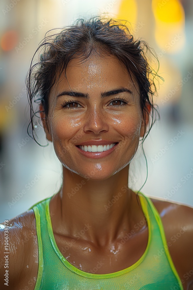 portrait of a very sweaty face of a mature Brazilian amateur female ... portrait of a very sweaty face of a mature Brazilian amateur female ...