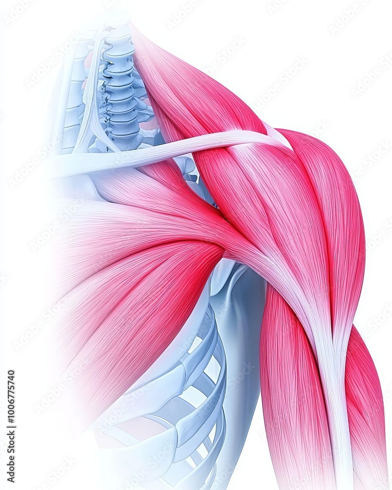 Detailed 3D Anatomical Model of Human Shoulder Joint with Muscles and ...