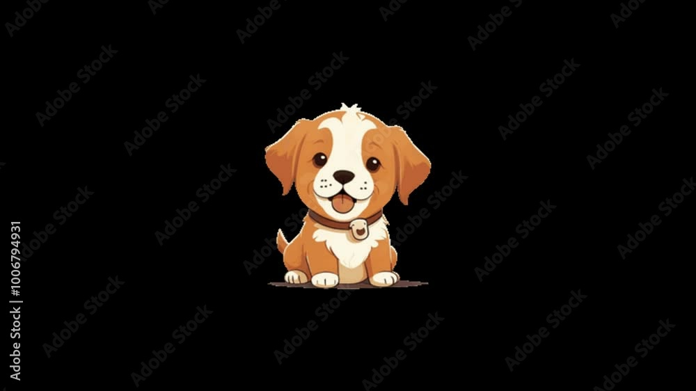 Dog emoji icon 4K animation with transparent background. dog icon ...