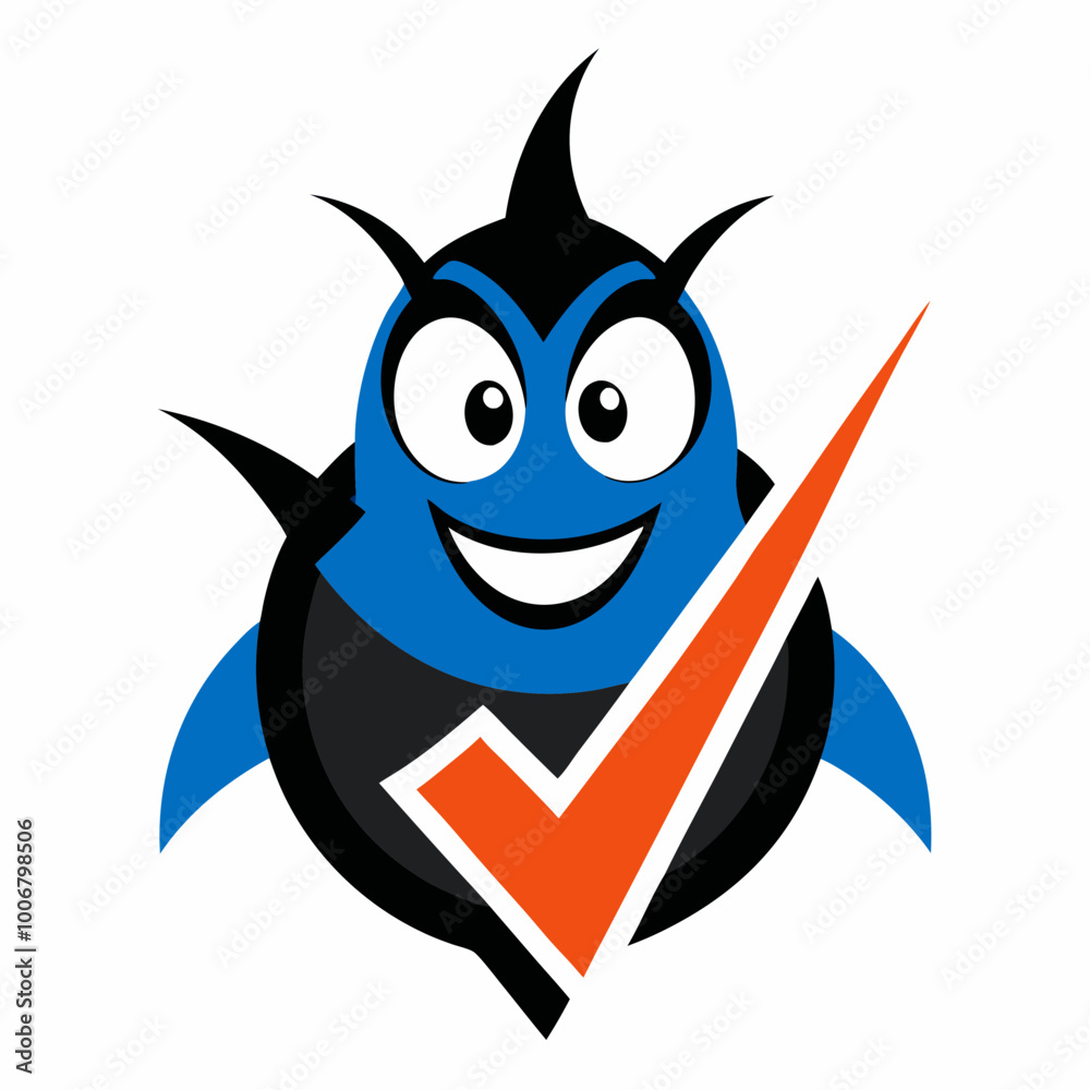 Tick Mascot Logo Vector Illustration for SVG and Cricut - Versatile ...