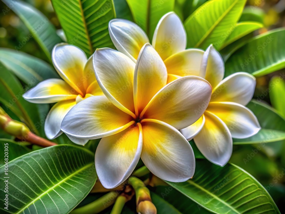 Tiare flower petals unfurl, revealing intricately layered white and ...