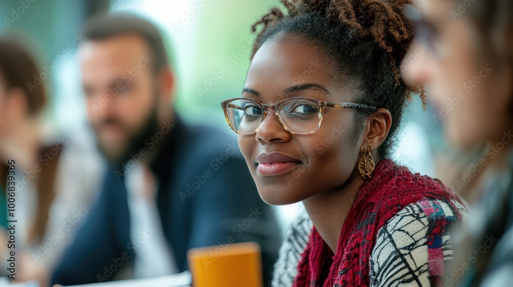 Corporate training session on cultural diversity, with a close-up on ...